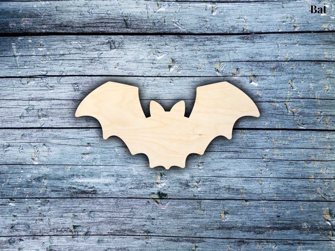 Wooden Bat Cut Out Shape - Laser Cut Wooden Shape Bat Bird for DIY ...