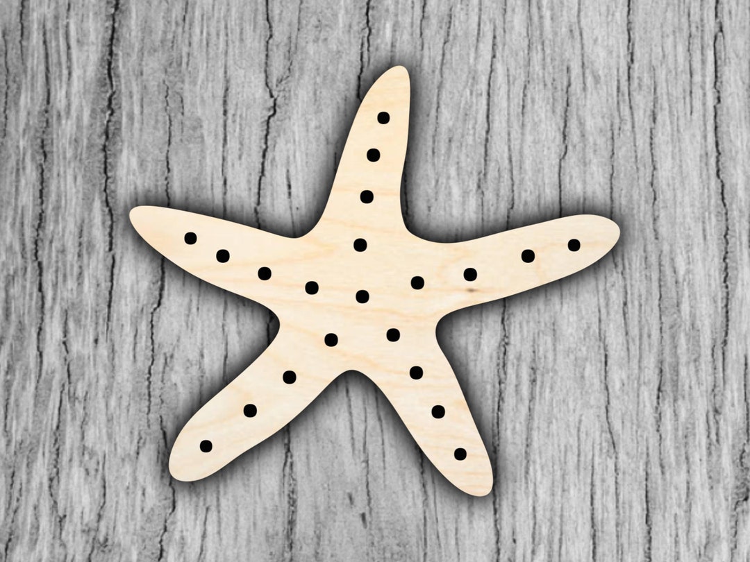 Wooden Starfish Cut Out Shape - Laser Cut Wooden Shape Starfish Sea ...