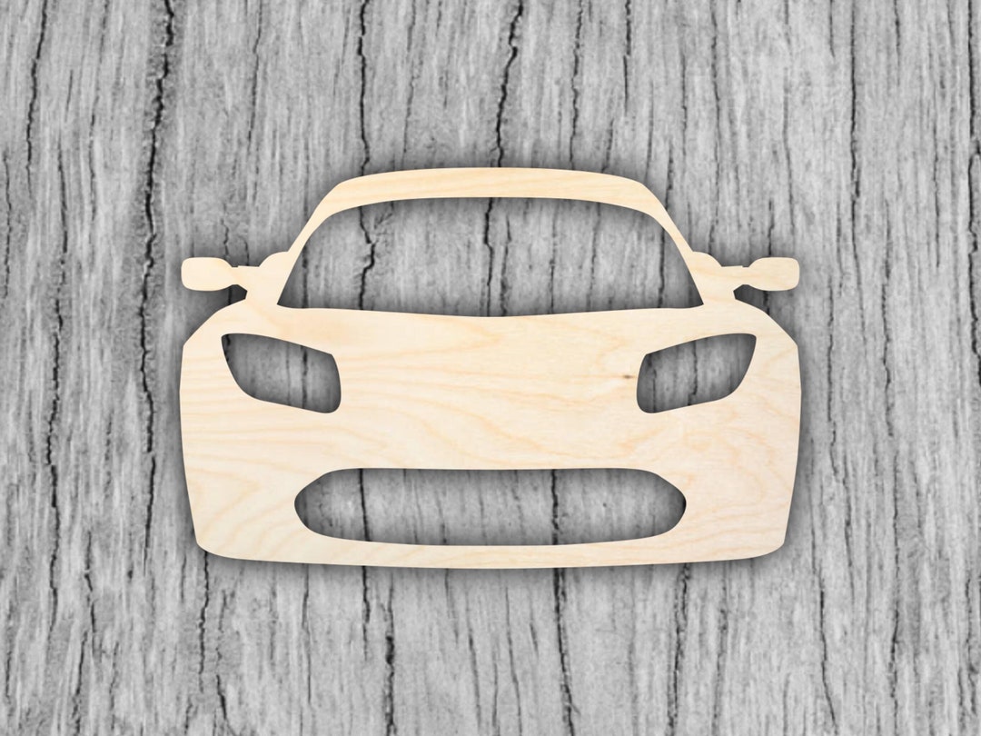 Wood Car Cut Out Shape - Laser Cut Wooden Shaped Sports Car for DIY ...