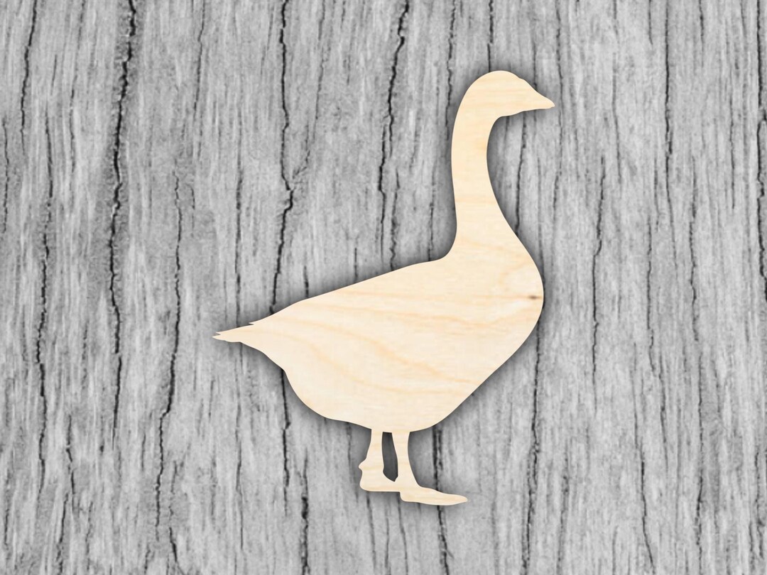 Goose Wooden Cut Out Shape - Laser Cut Wooden Shape Goose for DIY ...