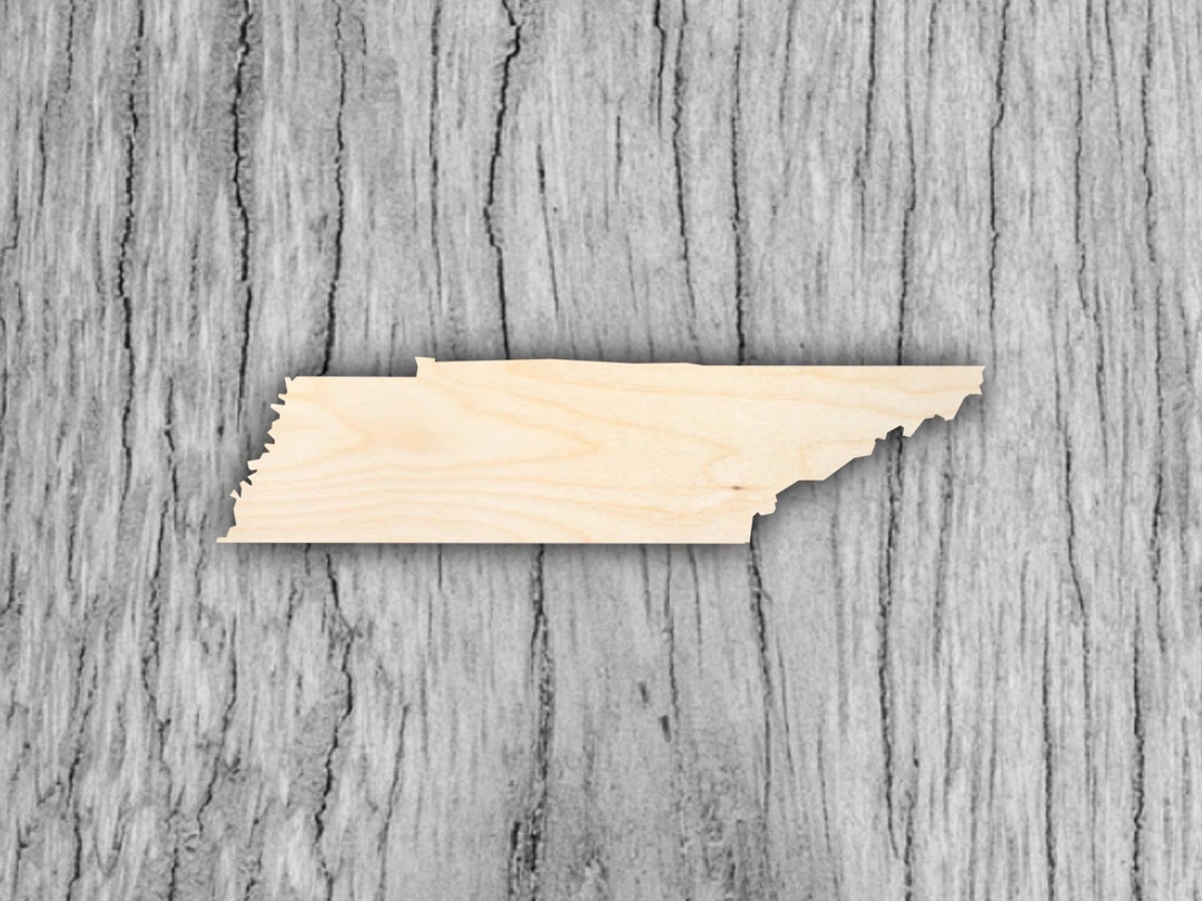 Wood Tennessee Shape - Wooden Cut Out of the State of Tennessee Laser ...