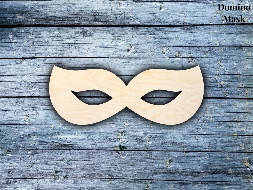 Wooden Domino Mask Cut Out Shape - Laser Cut Wooden Shape of Domino ...