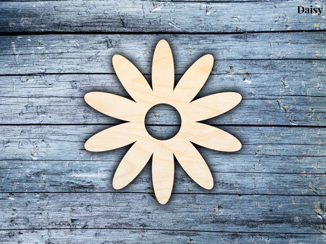 Wooden Daisy Cut Out Shape Laser Cut Wooden Shape Daisy Flower Outline ...