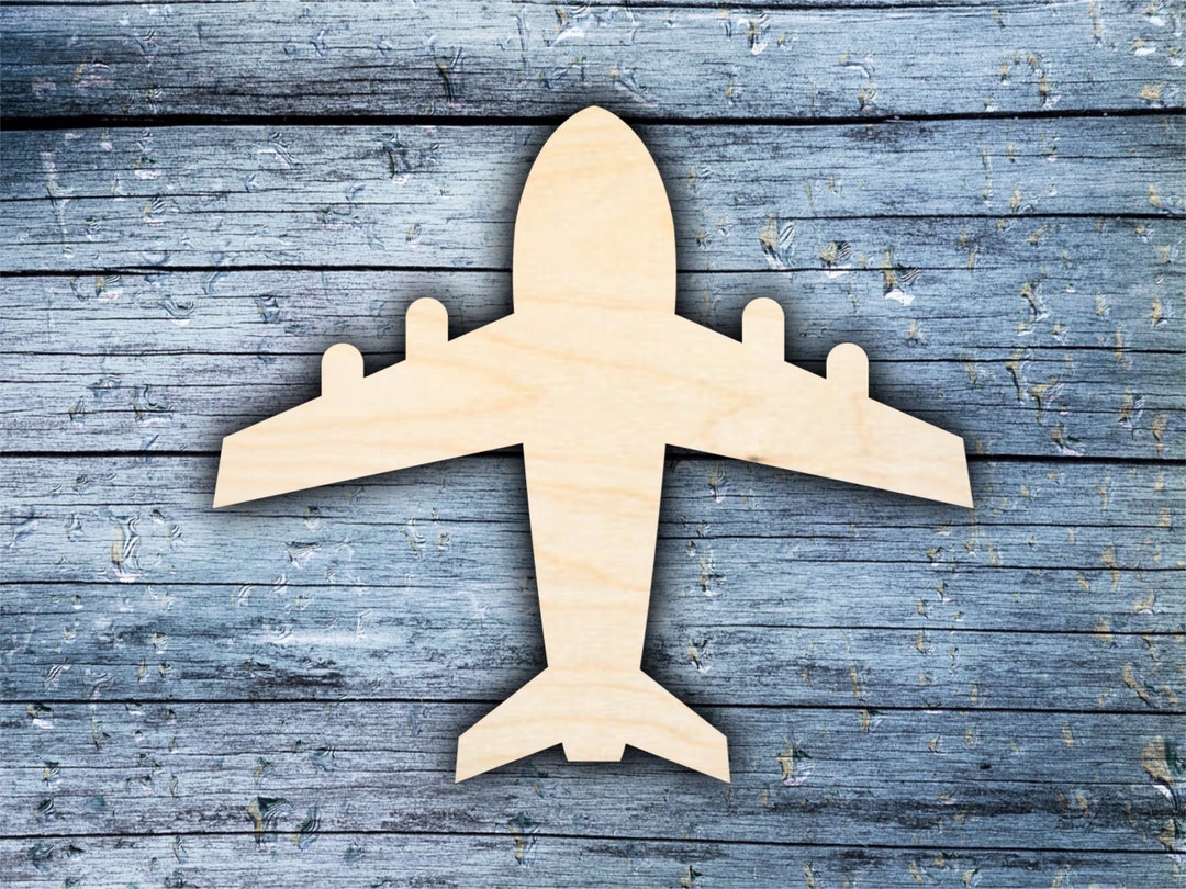 Wooden Plane Cut Out Shape - Laser Cut Wooden Shape of Airplane for DIY ...