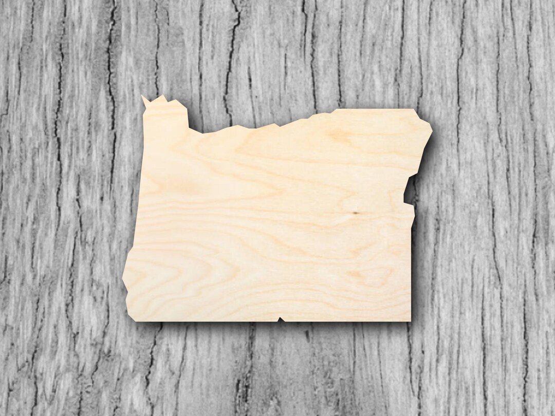 Wood Oregon Shape - Wooden Cut Out of the State of Oregon Laser Cutter ...