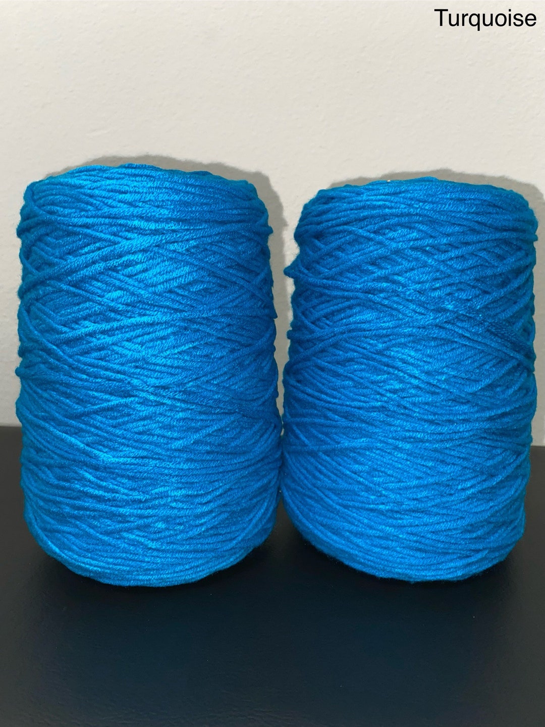 Two Cones Turquoise Blue Tufting Yarn Two Cones Turquoise Blue Yarn 3mm ...
