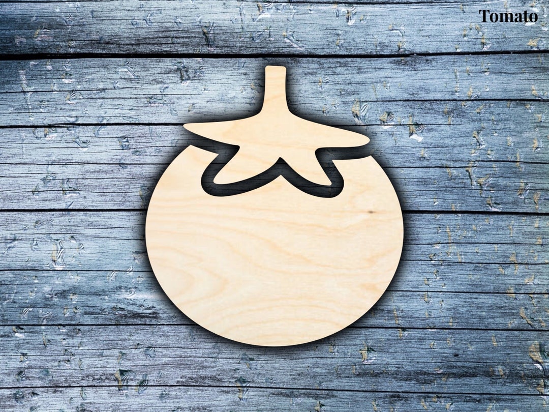 Wooden Tomato Cut Out Shape - Laser Cut Wood Shape of Tomato DIY Crafts ...