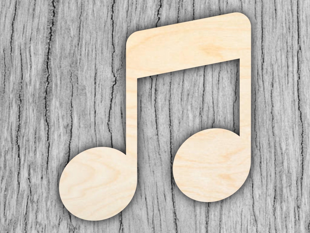 Wooden Music Note Cut Out Shape Laser Cut Wooden Shape Wooden Music ...