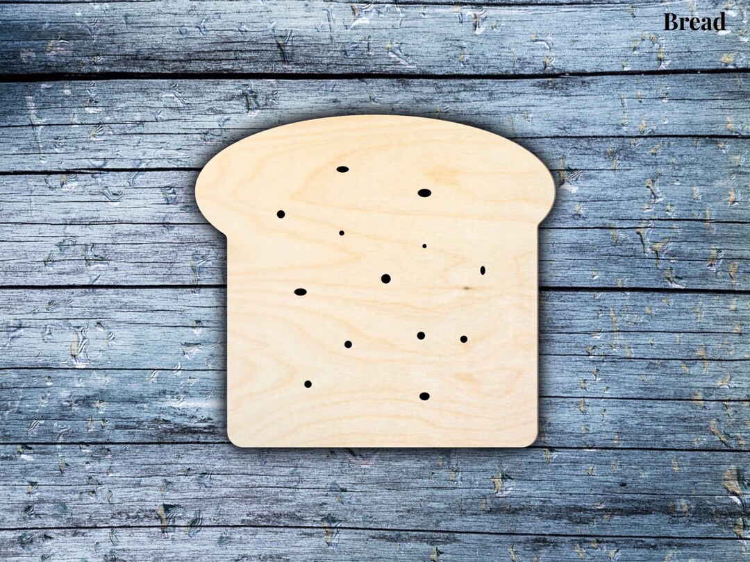 Wooden Bread Cut Out Shape - Laser Cut Wood Shape of Bread DIY Crafts ...