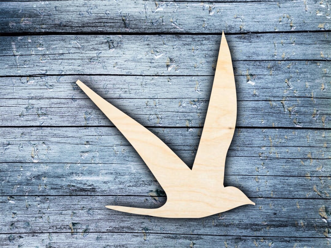 Wooden Seagull Bird Cut Out Shape Laser Cut Wood Shape of Seagull Bird ...