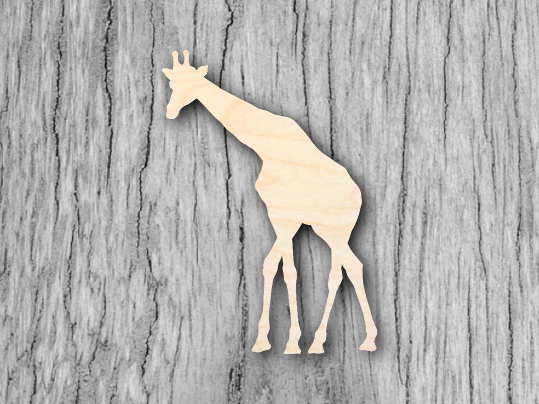 Giraffe Wooden Cut Out Shape - Laser Cut Wooden Shape of Giraffe for ...