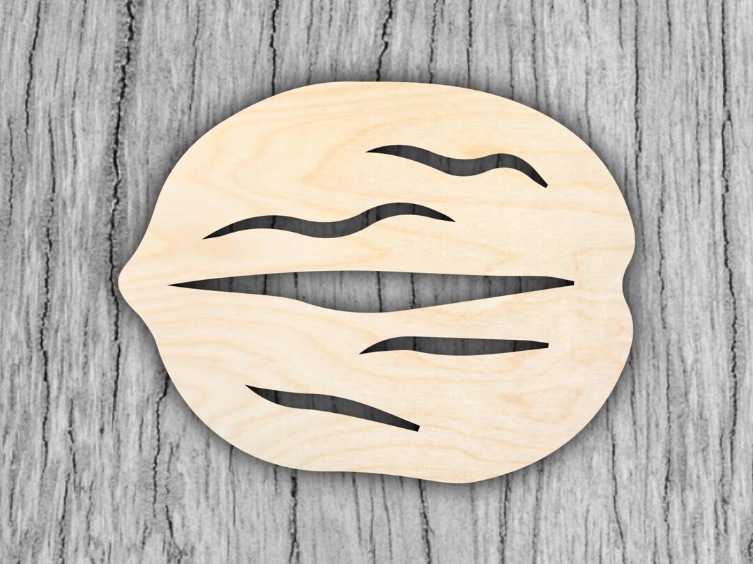 Wooden Walnut Cut Out Shape Laser Cut Wooden Shape Wooden Walnut Nut ...