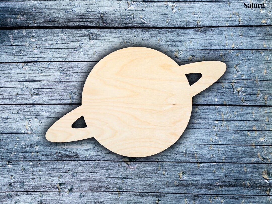 Wood Saturn Cut Out Shape - Laser Cut Wooden Shape Saturn Planet for ...