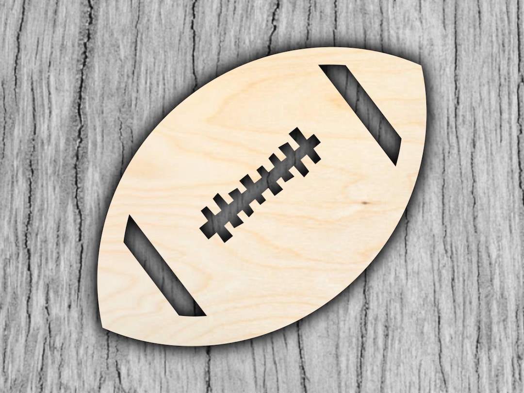 Wooden Football Cut Out Shape Laser Cut Wooden Shape Football Foot Ball ...
