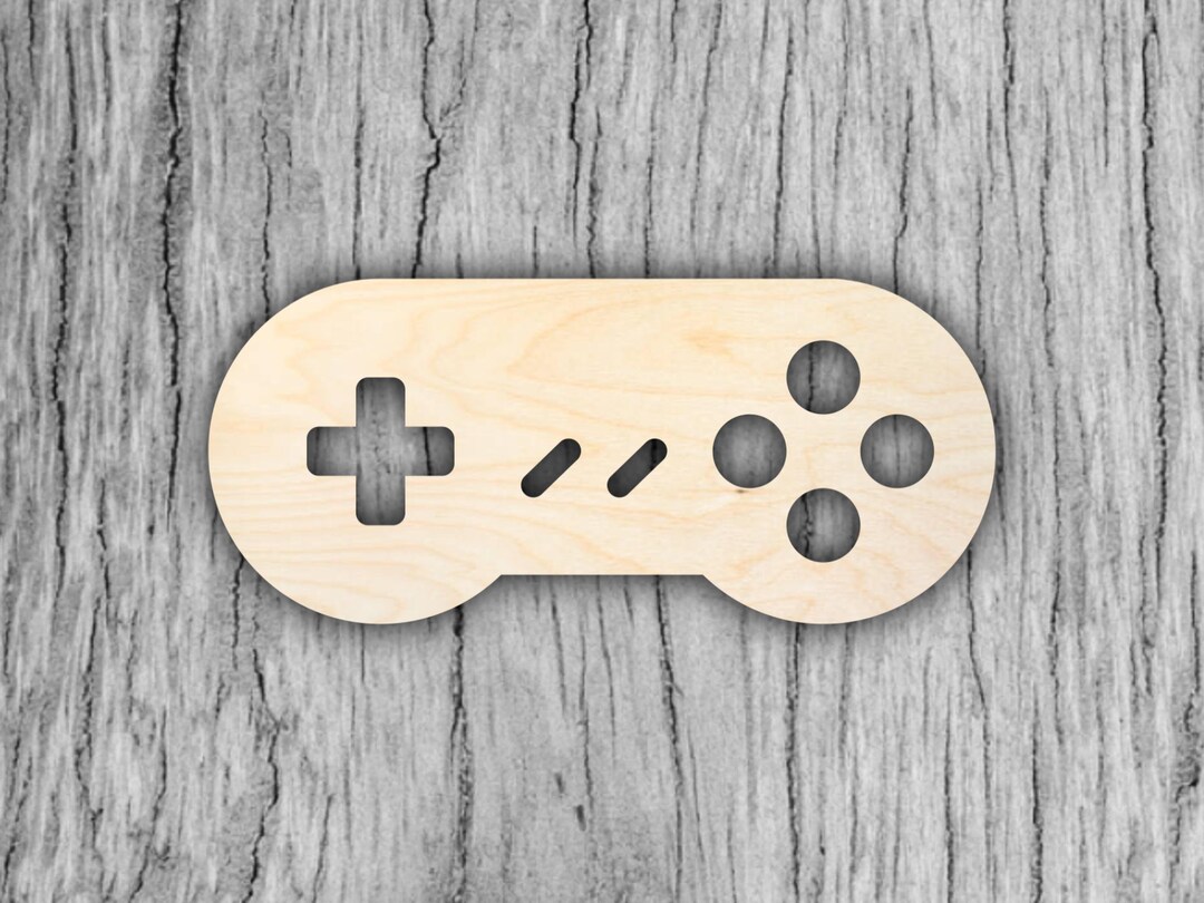 Wood Controller Cut Out Shape - Laser Cut Wooden Shaped Retro Game ...
