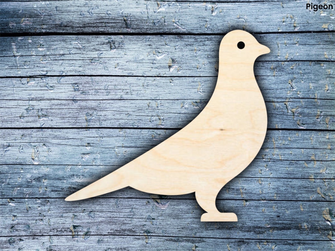 Wooden Pigeon Bird Cut Out Shape Laser Cut Wood Shape of Pigeon Bird ...