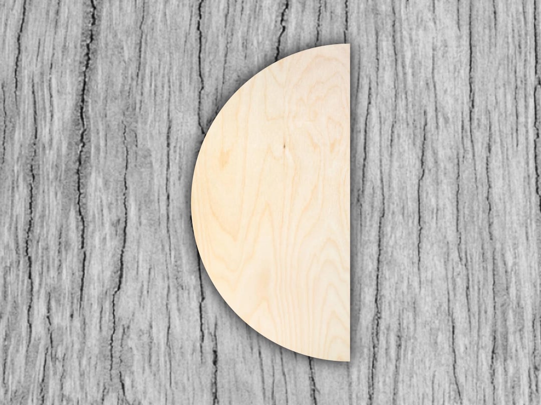 Wood Half Circle Cut Out Shape Laser Cut Wooden Shaped Half Circle for ...