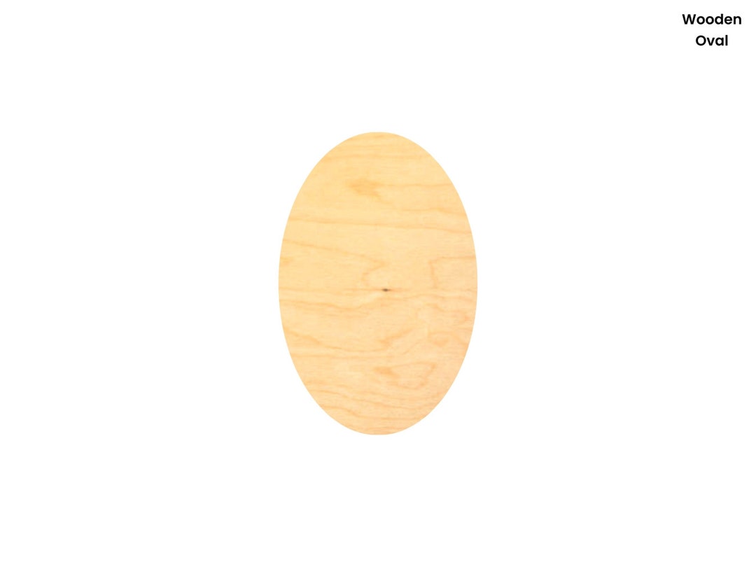 Wooden Oval Cut Out Shape Laser Cut Wooden Oval Sign DIY Crafts Custom ...