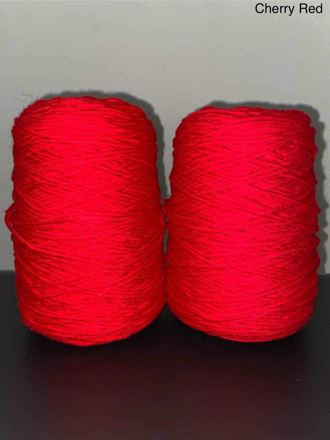 Two Cones Red Tufting Yarn Two Cones Cherry Red Yarn 3mm 8ply 400g ...