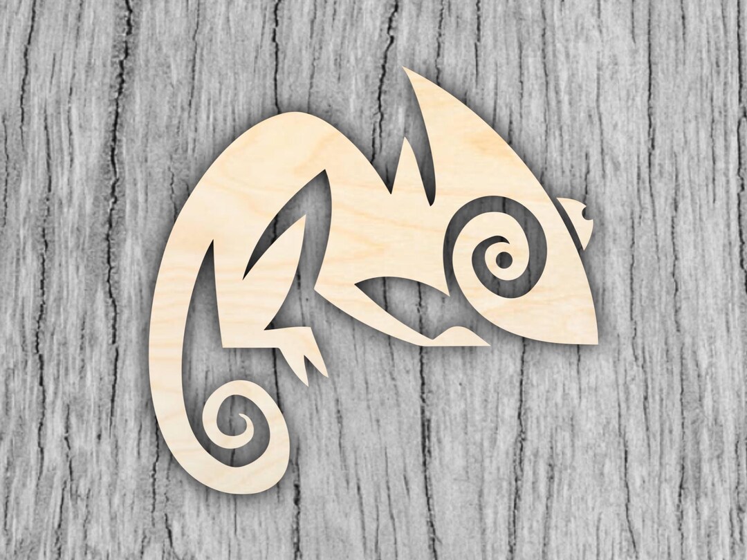 Lizard Wooden Cut Out Shape - Laser Cut Wooden Shape Lizard for DIY ...