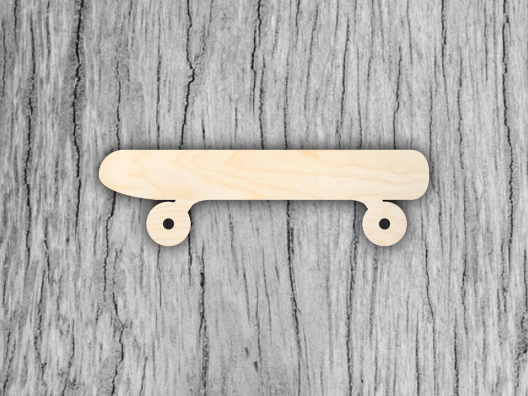 Wooden Skateboard Cut Out Shape Laser Cut Wood Shape of Skateboard DIY ...