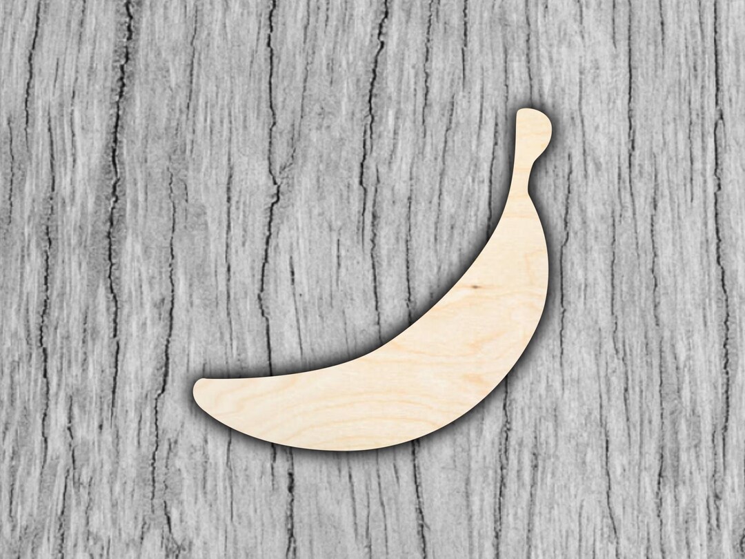 Wooden Banana Cut Out Shape Laser Cut Wooden Shape Wooden Banana Fruit ...