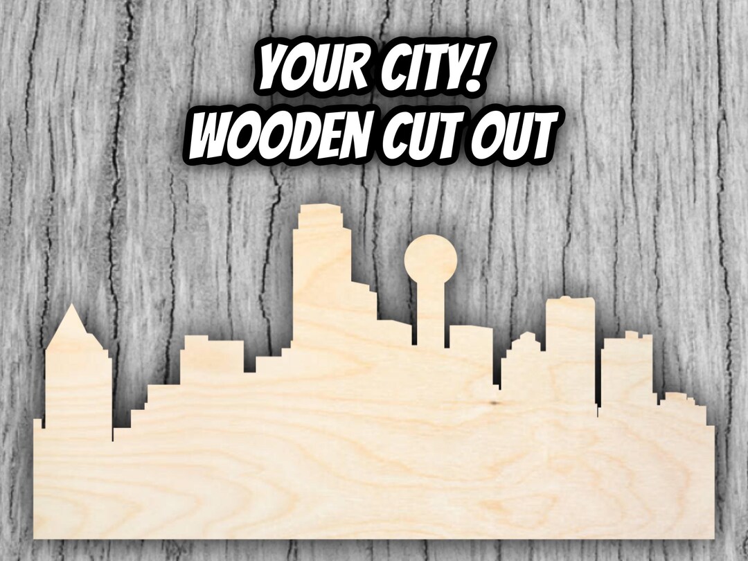 Your City Wooden Cut Out Shape Laser Cut Wooden Shape Your City DIY ...