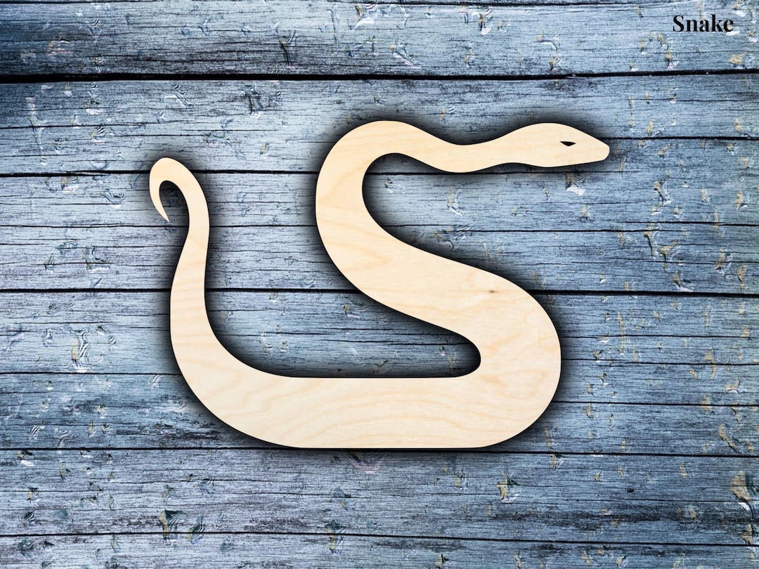 Wooden Snake Cut Out Shape - Laser Cut Wood Shape of Snake DIY Crafts ...