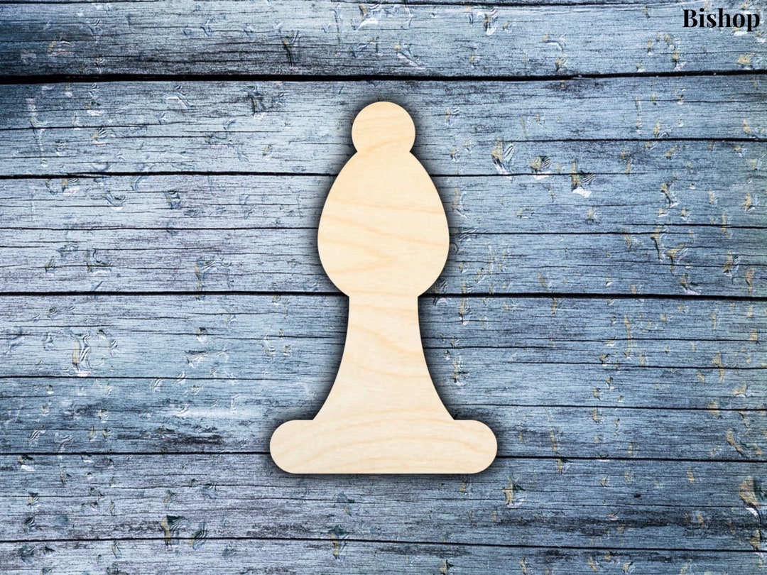 Wooden Bishop Cut Out Shape - Laser Cut Wood Shape of Bishop DIY Crafts ...