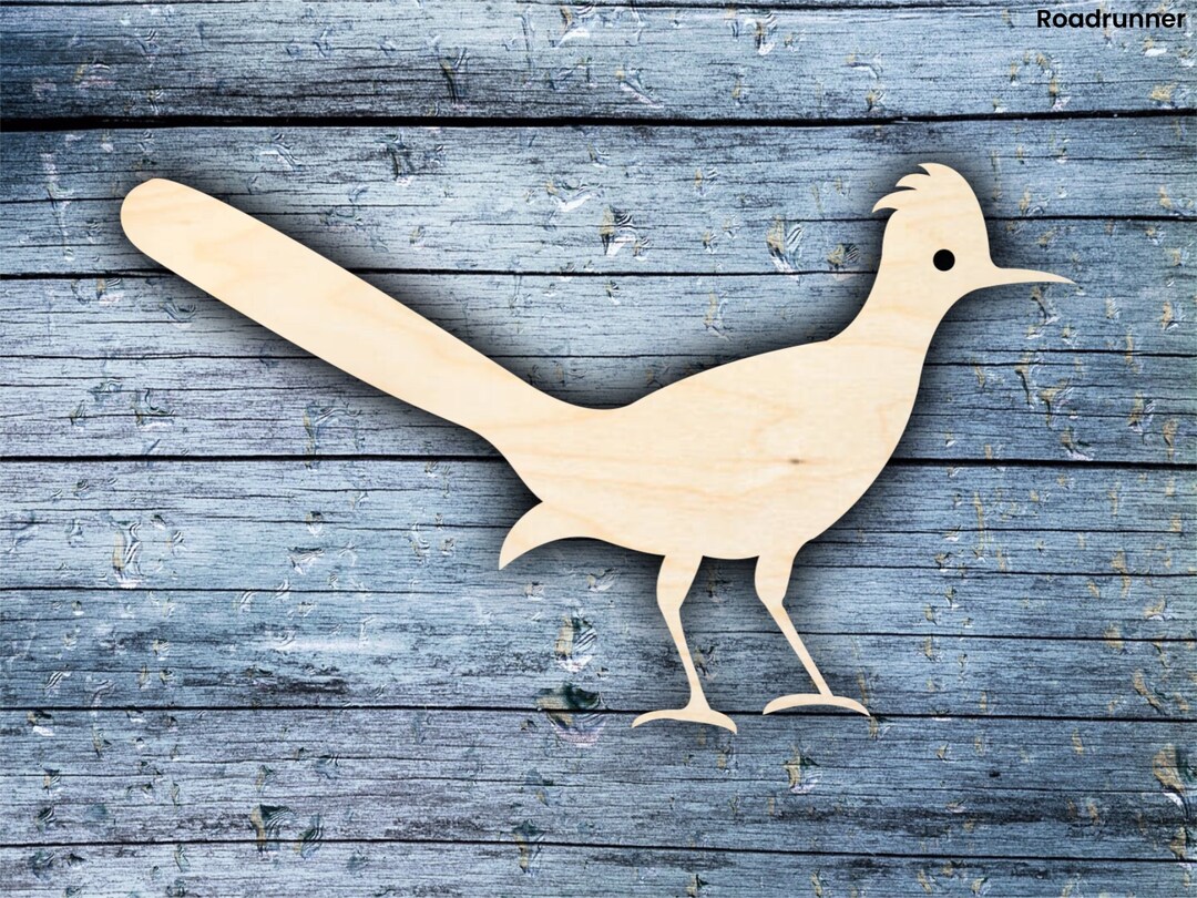 Wooden Road Runner Bird Cut Out Shape Laser Cut Wood Shape of Road ...