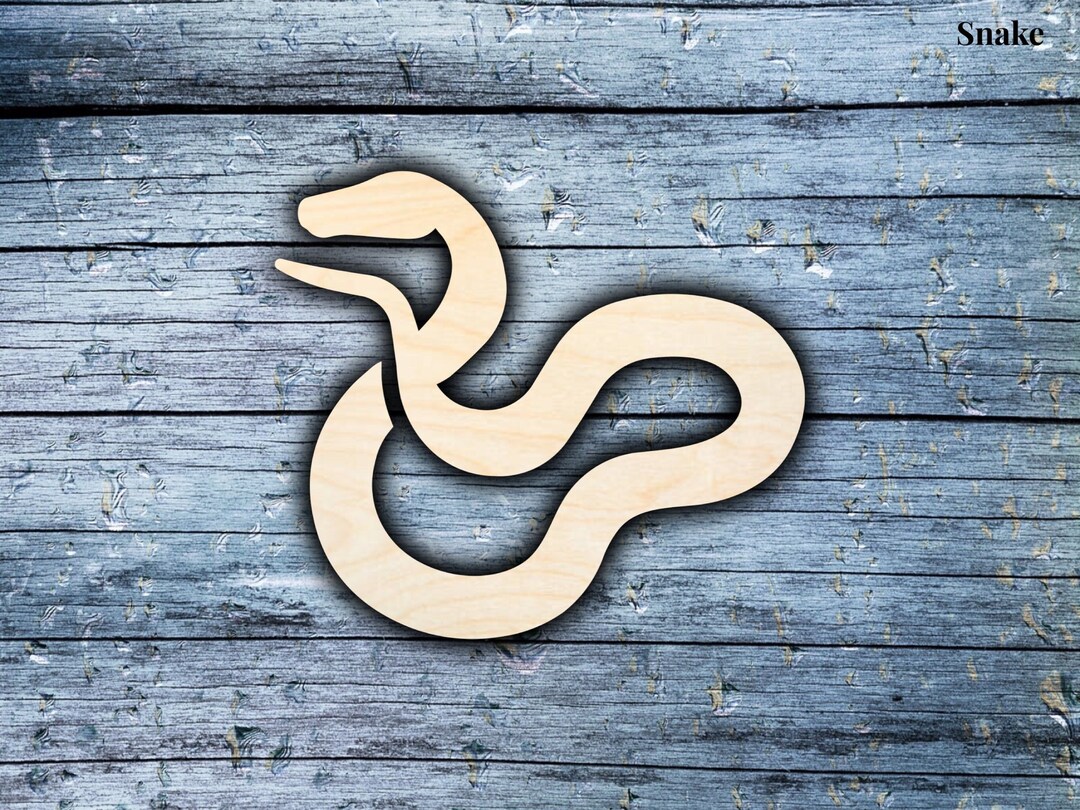 Wooden Snake Cut Out Shape - Laser Cut Wood Shape of Snake DIY Crafts ...