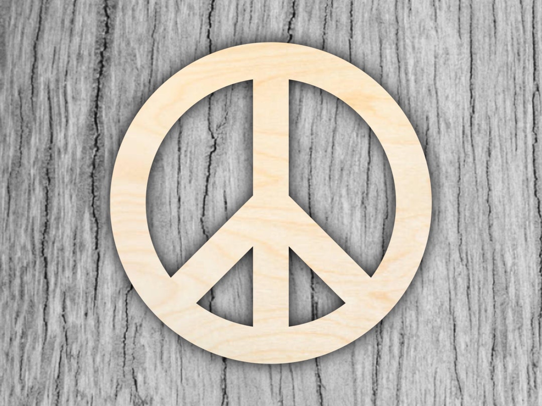 Wooden Peace Sign Cut Out Shape Laser Cut Wooden Peace Crafts Shape ...