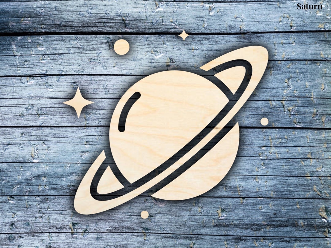 Wood Saturn Cut Out Shape - Laser Cut Wooden Shape Saturn Planet for ...
