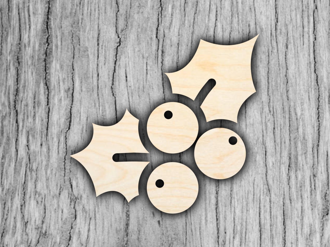 Mistletoe Cut Out Shape - Laser Cut Wooden Shape Mistletoe Christmas ...