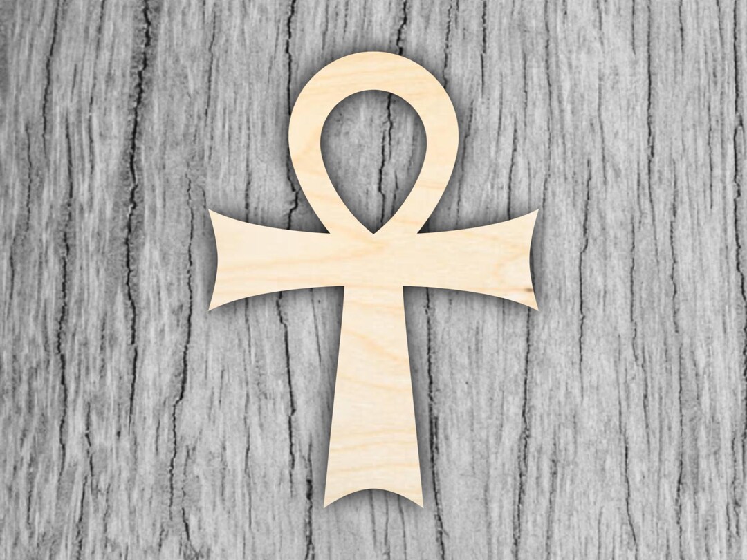 Wooden Ankh Cut Out Shape Laser Cut Wood Shape of Ankh Crafts Custom ...