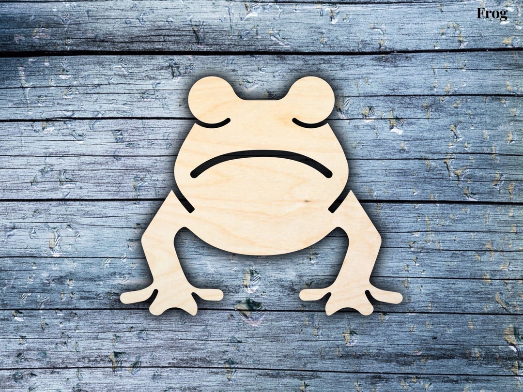 Wooden Frog Cut Out Shape - Laser Cut Wood Shape of Frog DIY Crafts ...