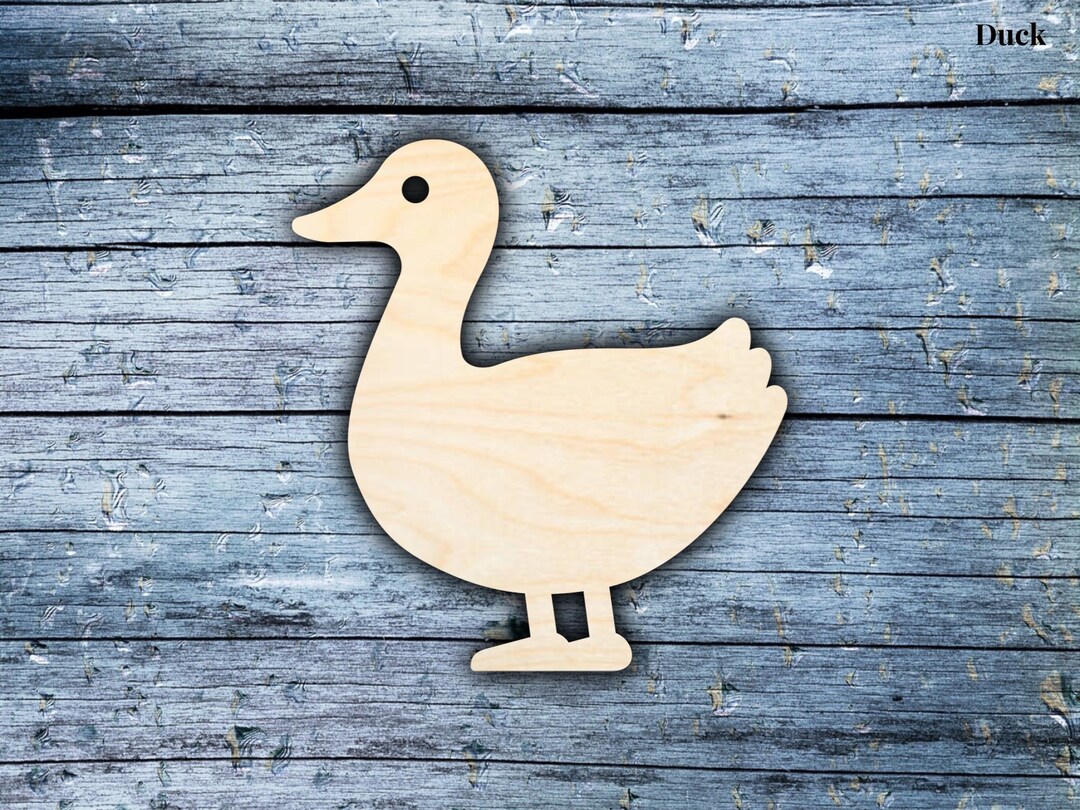 Wooden Duck Cut Out Shape - Laser Cut Wood Shape of Duck Bird DIY ...