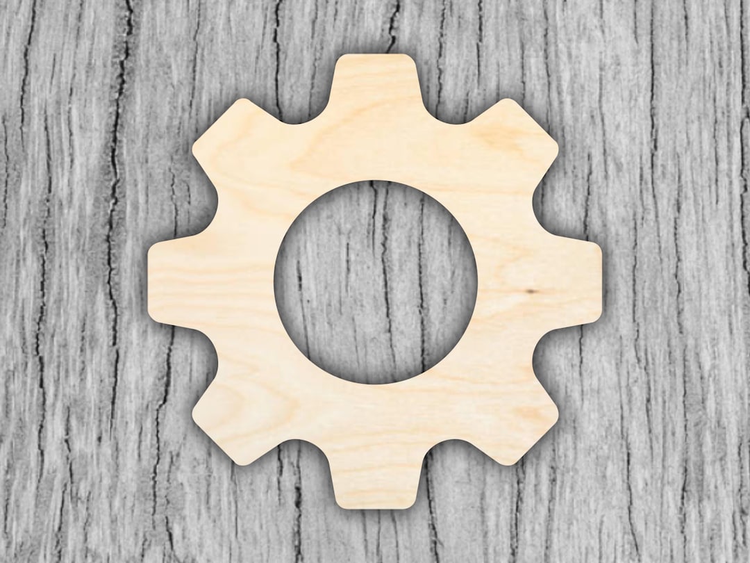 Wooden Gear Cut Out Shape - Laser Cut Wooden Shape Gear Mechanical for ...