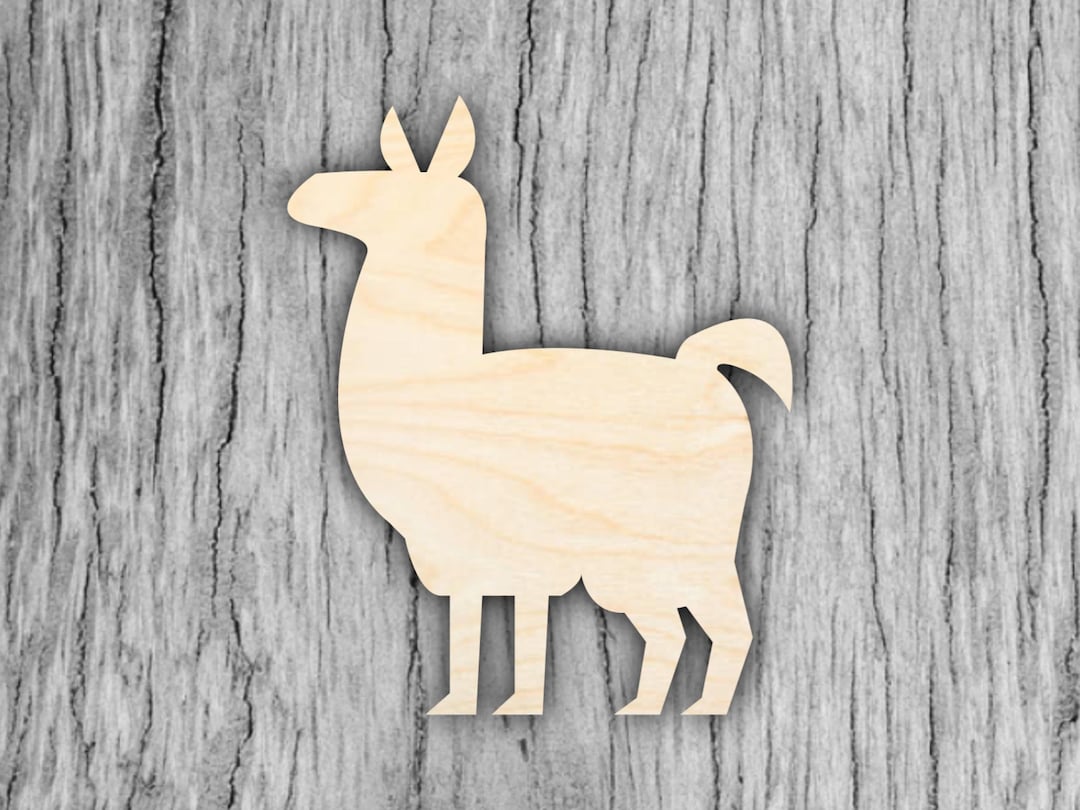 Wooden Llama Cut Out Shape - Laser Cut Wooden Shape Llama Farm Animal ...