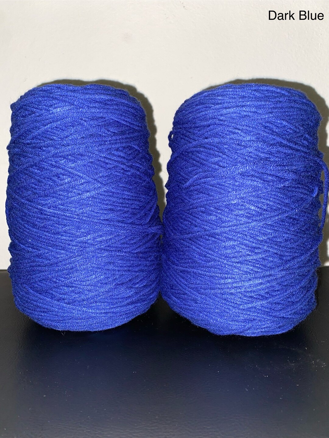 Two Cones Dark Blue Tufting Yarn Two Cones Dark Blue Yarn 3mm 8ply 400g ...