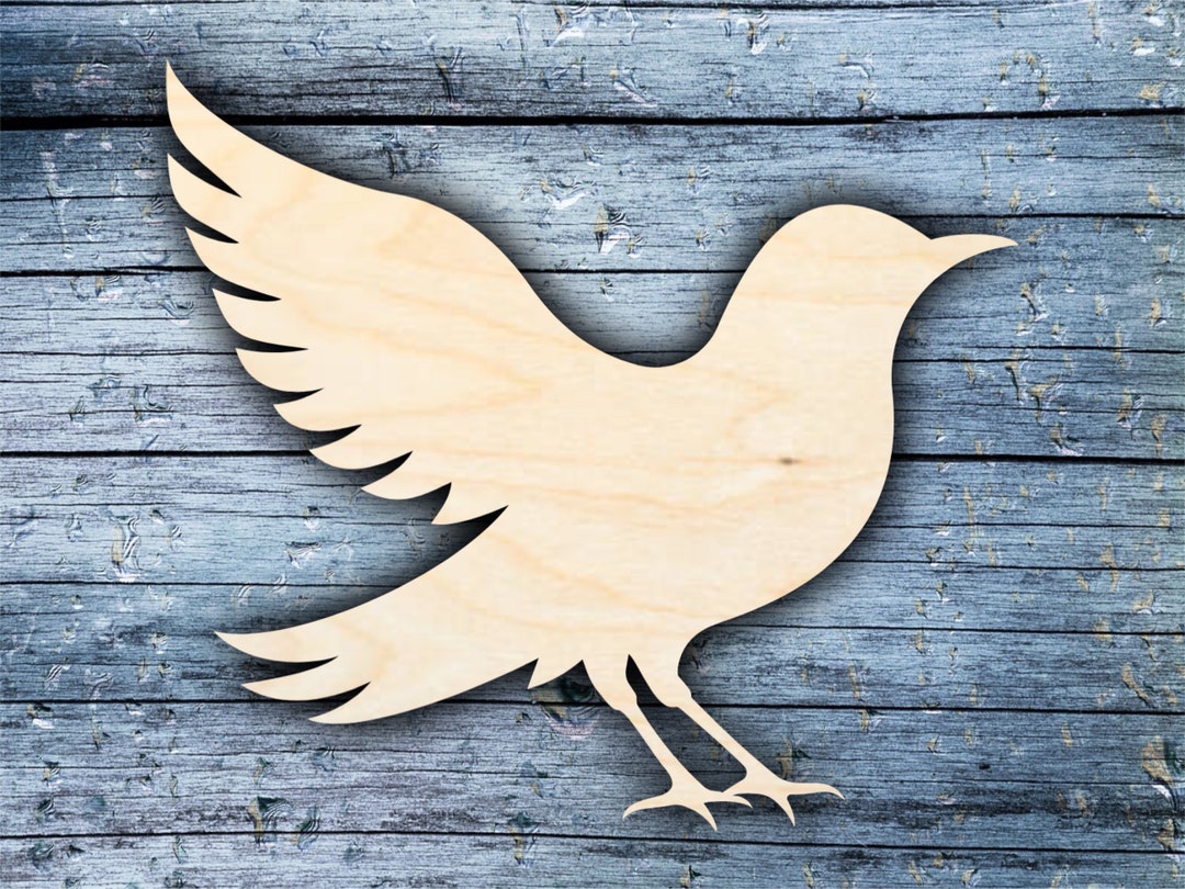 Wooden Bird Cut Out Shape - Laser Cut Wooden Shape of Bird for DIY ...