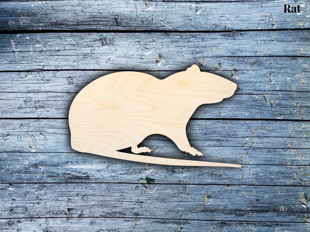 Wooden Rat Cut Out Shape - Laser Cut Wooden Shape Rat DIY Crafts ...