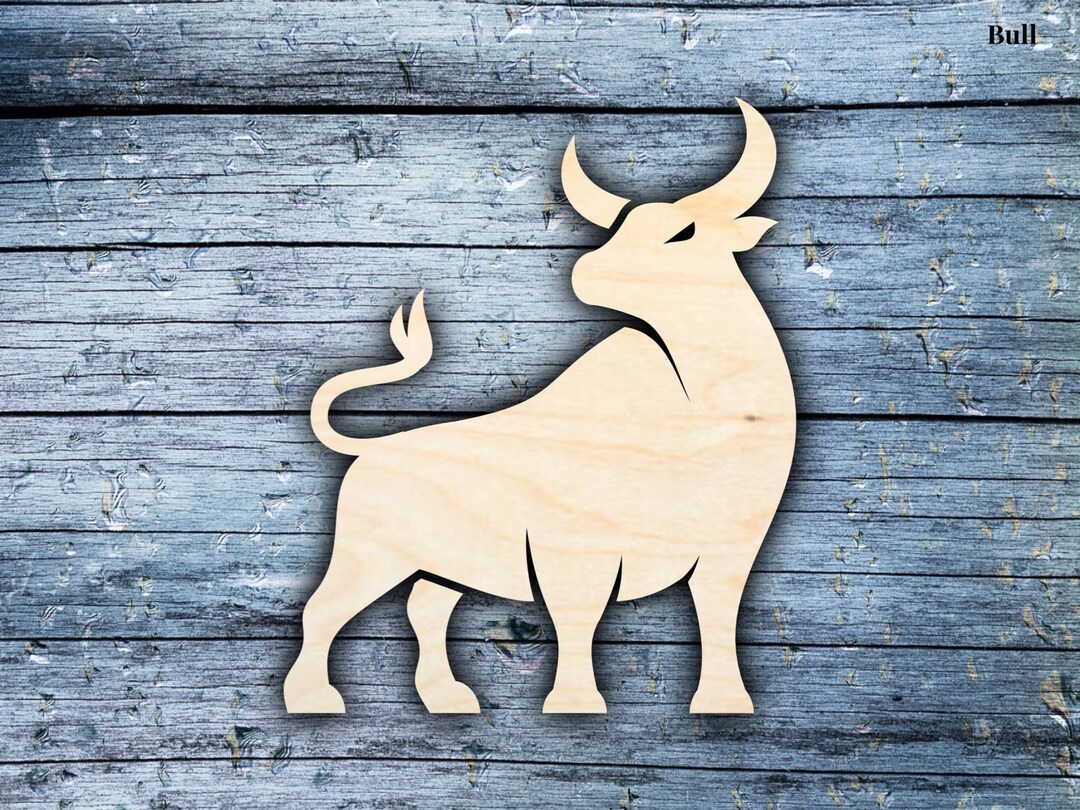 Wooden Bull Cut Out Shape - Laser Cut Wood Shape of Bull DIY Crafts ...