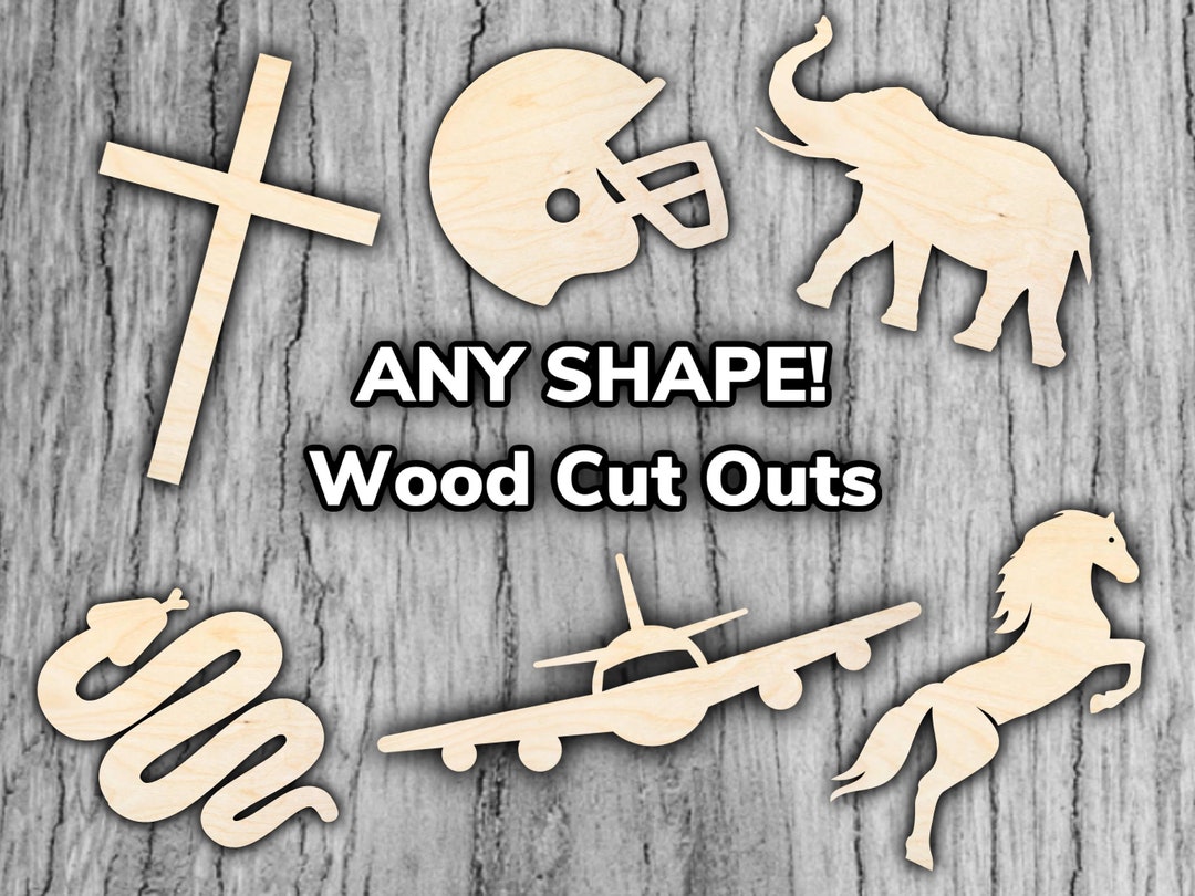SHIPS FAST! Custom Wood Cut Outs - Laser Cut Custom Shapes, Texts ...