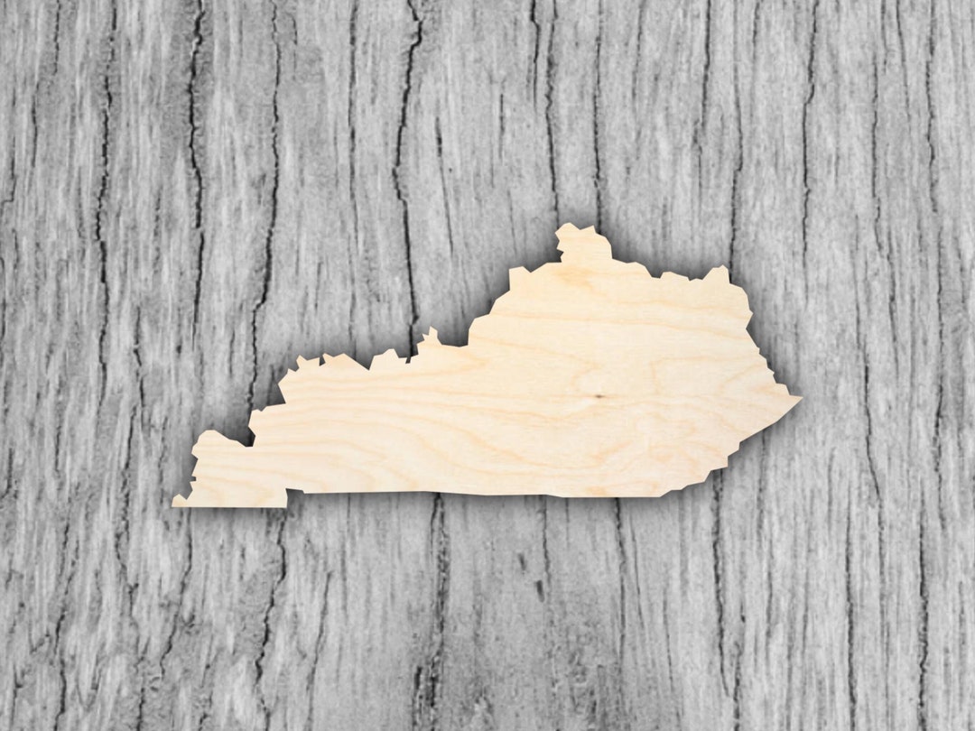 Wood Kentucky Shape - Wooden Cut Out of the State of Kentucky Laser ...