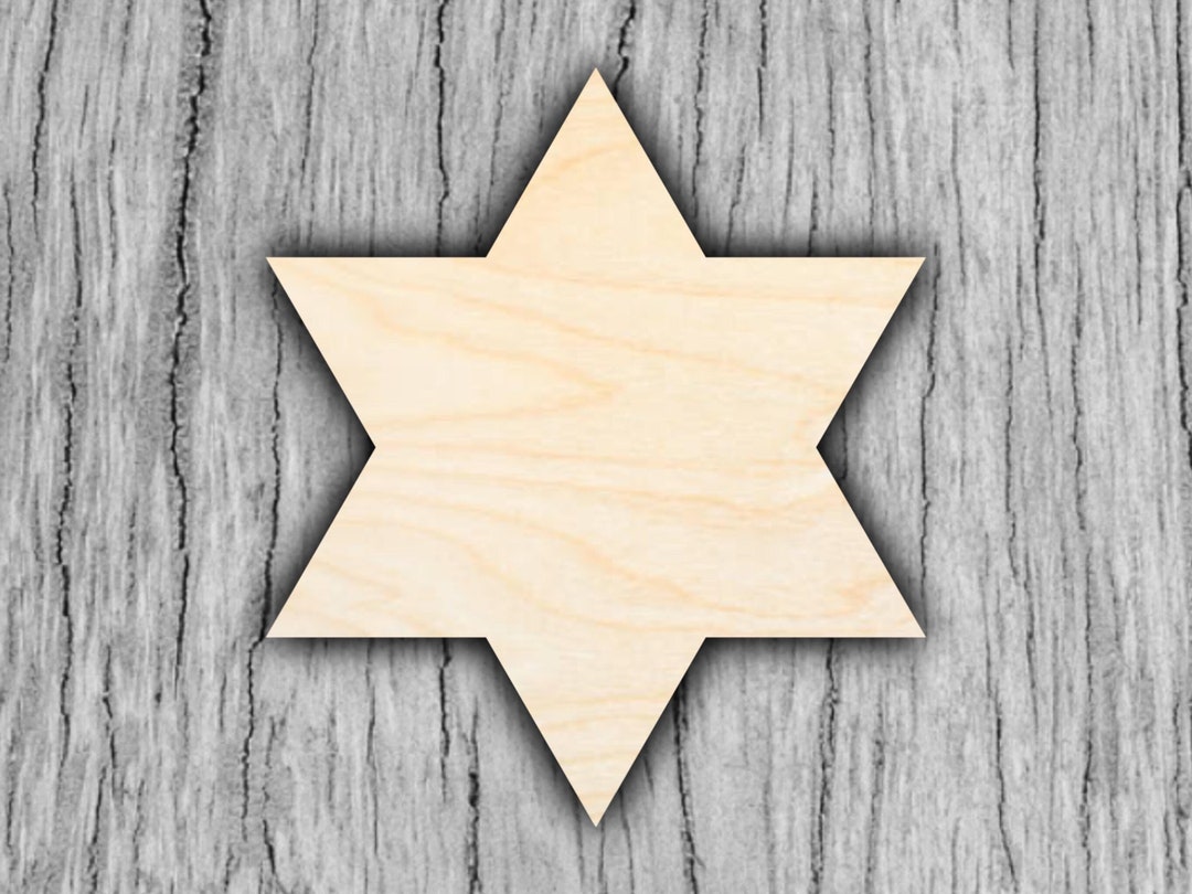 Wooden Star of David Cut Out Shape - Laser Cut Wooden Shape Star of ...