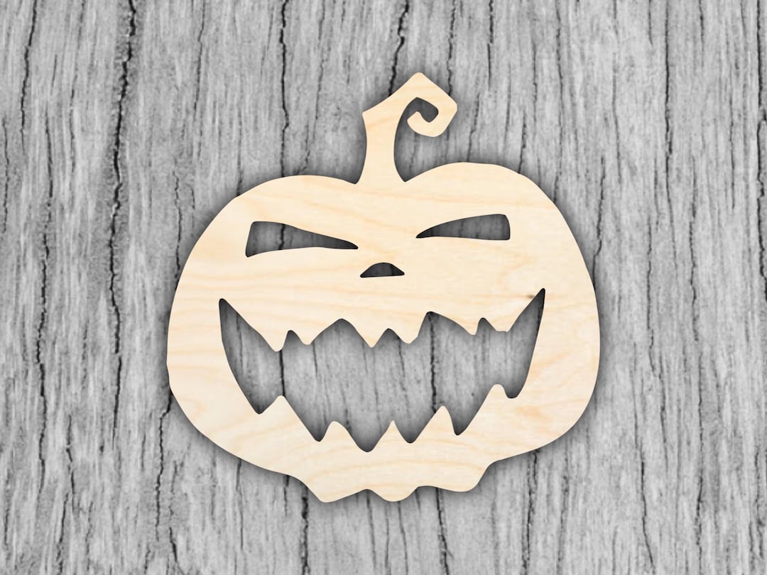 Wooden Jack O'lantern Cut Out Shape Laser Cut Wooden Shape Jack O ...