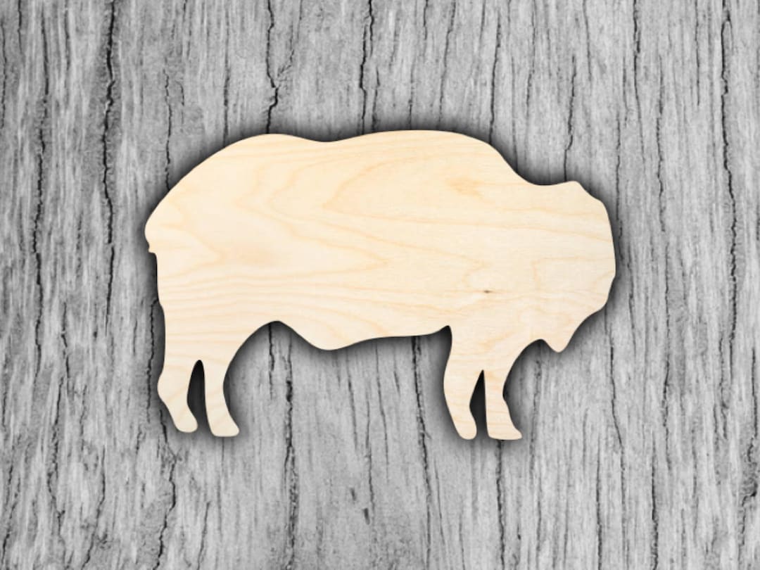 Wooden Bison Cut Out Shape - Laser Cut Wooden Shape of Bison Northern ...