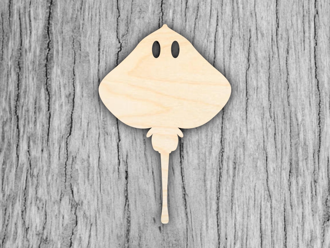 Wooden Sting Ray Cut Out Shape - Laser Cut Wooden Shape of Sting Ray ...