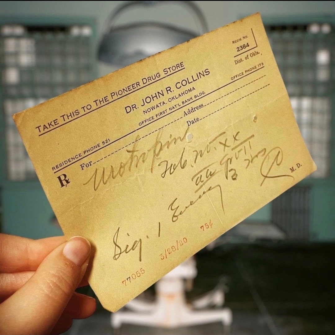 Vintage Medical Prescription Antique Prescription Card Medical ...